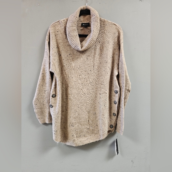 AB Studio | Sweaters | Womens Ab Studio Fleck Cowlneck Tunic Sweater ...